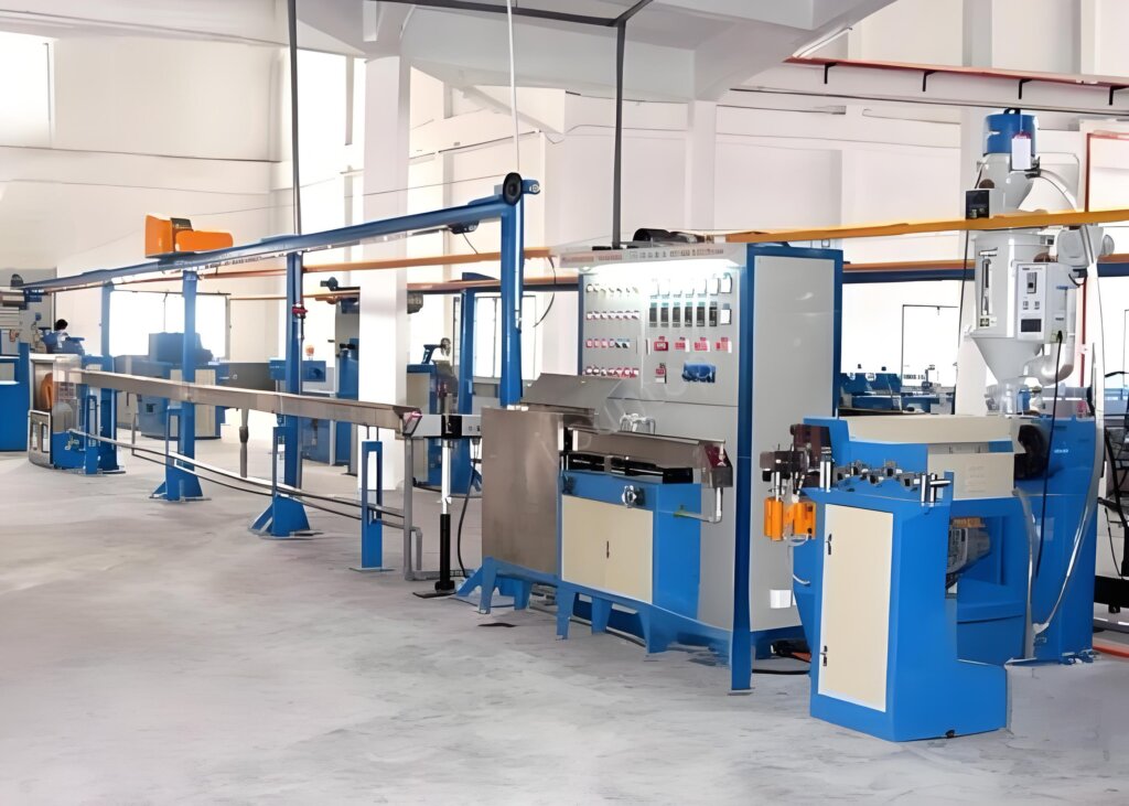 PLC Control 50Hz Copper Wire Cable Making Machine With PE Material